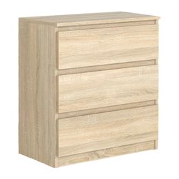 KOMMODE NUDO 70/78,5/39cm mit 3 Schubladen T&uuml;ren Sonoma Eiche