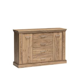 KOMMODE DESIO 142/95,5/42cm mit 4 Schubladen 2 T&uuml;ren Eichefarben