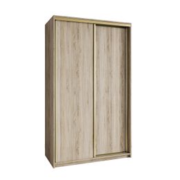 SCHWEBET&Uuml;RENSCHRANK NISSE 120/205/60 cm 2-t&uuml;rig Sonoma Eiche
