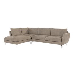 ECKSOFA Elou Dunkelbeige Microfaser
