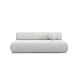 BETTSOFA DELTA Hellgrau Geflochtener Stoff mit Schlaffunktion