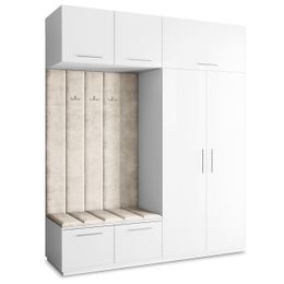 GARDEROBENSCHRANK REMA 200/240/60 cm Modern Wei&szlig;