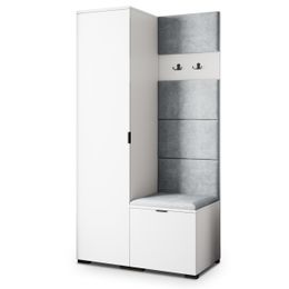 GARDEROBENSCHRANK LORI 95/181/51 cm Modern Wei&szlig;