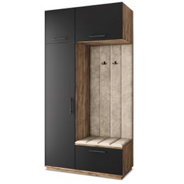 GARDEROBENSCHRANK REMA 120/240/60 cm Modern Eichefarben