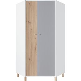 DREHT&Uuml;RENSCHRANK SANNIO 90/190/90cm 2-t&uuml;rig Wei&szlig;