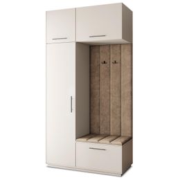 GARDEROBENSCHRANK REMA 120/240/60 cm Modern Garderobe-Set Kaschmir