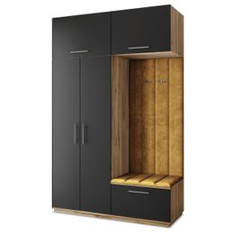 GARDEROBENSCHRANK REMA 150/240/60 cm Modern Garderobe-Set Eiche Wotan