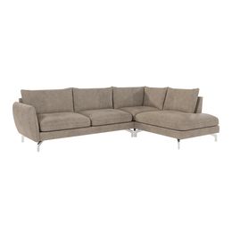 ECKSOFA Elou Dunkelbeige Microfaser
