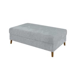 HOCKER Sigurd Hellgrau Chenille