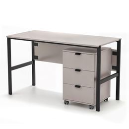 SCHREIBTISCH MINO 128x60x75,5 cm B&uuml;rotisch Computertisch, Beige