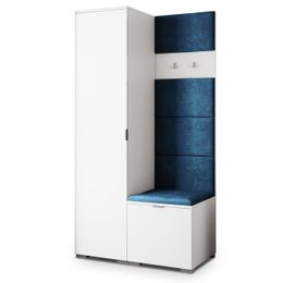 GARDEROBENSCHRANK LORI 95/181/51 cm Modern Garderobe-Set Wei&szlig;