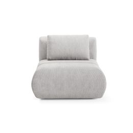 SESSEL ATOMO, Modern Polstersessel Loungesessel, Velours-Stoff Hellgrau