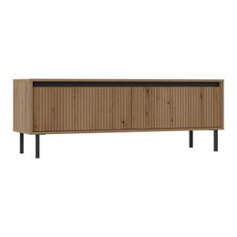 LOWBOARD OSTIA 140,2x40x50 cm mit 2 Schubladen f&uuml;r Wohnzimmer Modern Goldfarben