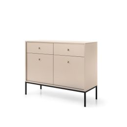 KOMMODE MONDO 104/83/39 cm mit 2 Schubladen 2 T&uuml;ren Beige