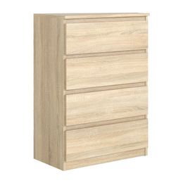 KOMMODE NUDO 70/102/39cm mit 4 Schubladen T&uuml;ren Sonoma Eiche
