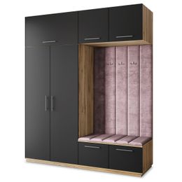 GARDEROBENSCHRANK REMA 200/240/60 cm Modern Garderobe-Set Eiche Wotan