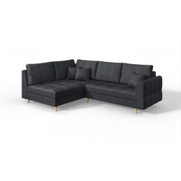 ECKSOFA Lorine Mikrofaser Anthrazit