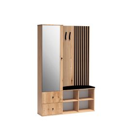 GARDEROBENSCHRANK ALMERIA 129/195/30 Modern Garderobenschrank Eiche Artisan