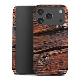 DeinDesign iPhone 17 Pro Handy Premium Case Smartphone Handyh&uuml;lle Schutzh&uuml;lle gl&auml;nzend Beams Wood Wooden Look Premium Case