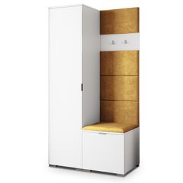 GARDEROBENSCHRANK LORI 95/181/51 cm Modern Garderobe-Set Wei&szlig;