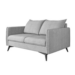 2-SITZER-SOFA Pulse Silber Luxusmicrofaser