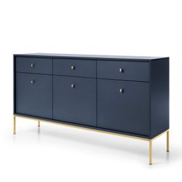 SIDEBOARD MONDO 154/83/39cm mit 3 Schubladen 3 T&uuml;ren Blau