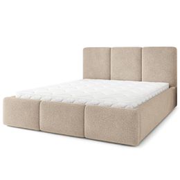 POLSTERBETT MORENA Q 140x200 cm mit Bettk&auml;sten - Beige