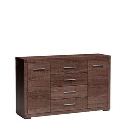 KOMMODE SALERNO 148/91/40,5cm mit 4 Schubladen 2 T&uuml;ren Braun