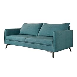 3-SITZER-SOFA Pulse T&uuml;rkis Luxusmicrofaser