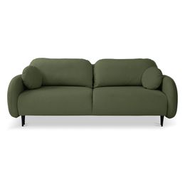 BETTSOFA AGIO Gr&uuml;n Pl&uuml;sch-Stoff mit Schlaffunktion