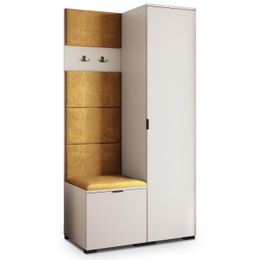 GARDEROBENSCHRANK LORI 95/181/51 cm Modern Garderobe-Set Kaschmir
