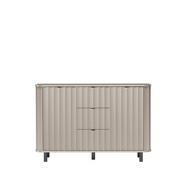 KOMMODE MODERNO 137,2/91/40,5cm mit 3 Schubladen 2 T&uuml;ren Beige