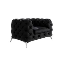 CHESTERFIELD-SESSEL Laura Schwarz Samt