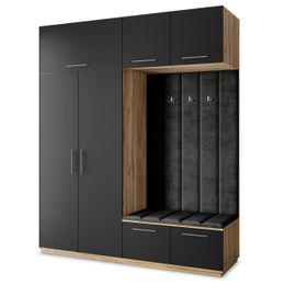 GARDEROBENSCHRANK REMA 200/240/60 cm Modern Eiche Wotan