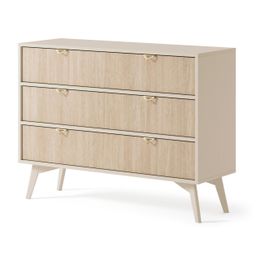 KOMMODE FORESTA 106/80/38 cm mit 3 Schubladen Beige