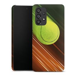 DeinDesign Galaxy A53 5G Handy Premium Case Smartphone Handyh&uuml;lle Schutzh&uuml;lle gl&auml;nzend Hobby Ball Tennis Premium Case