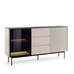 SIDEBOARD VELLUTO 157x39x84 cm mit 3 Schubladen und 2 T&uuml;ren Kaschmir