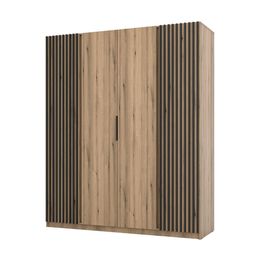 DREHT&Uuml;RENSCHRANK CAGLIARI 200/239/61,9cm 4-t&uuml;rig Goldfarben