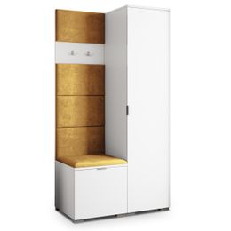 GARDEROBENSCHRANK LORI 95/181/51 cm Modern Garderobe-Set Wei&szlig;