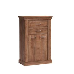 KOMMODE DESIO 82/127/42cm mit 2 Schubladen 2 T&uuml;ren Braun