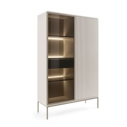 VITRINE SENTIERO 104 / 166 cm mit LED in Kaschmir