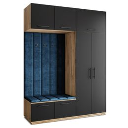 GARDEROBENSCHRANK REMA 180/240/60 cm Modern Garderobe-Set Eiche Wotan