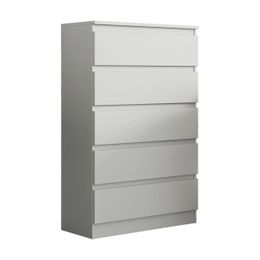 KOMMODE ADRIANO 70/112/33 cm mit 5 Schubladen Wei&szlig;