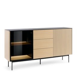 SIDEBOARD VELLUTO 157x39x84 cm mit 3 Schubladen und 2 T&uuml;ren Eichefarben