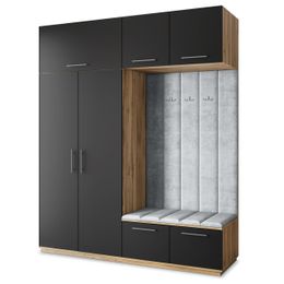 GARDEROBENSCHRANK REMA 200/240/60 cm Modern Eiche Wotan