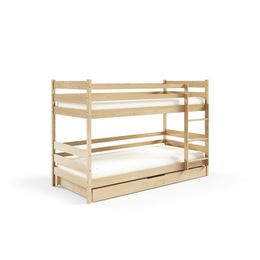 ETAGENBETT SIMBA mit Bettkasten 80x190 cm Kieferfarben