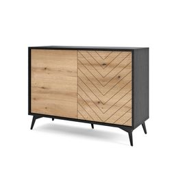 KOMMODE DIAMANTE 104/77/39 cm mit 2 T&uuml;ren Schwarz