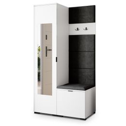 GARDEROBENSCHRANK VIRA 95/181/51 cm Modern Wei&szlig;