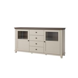 SIDEBOARD EVANDRO 181x42x93 cm mit 4 Schubladen und 2 T&uuml;ren Beige