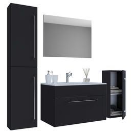 Badezimmer Badinos 5-tlg. Schwarz